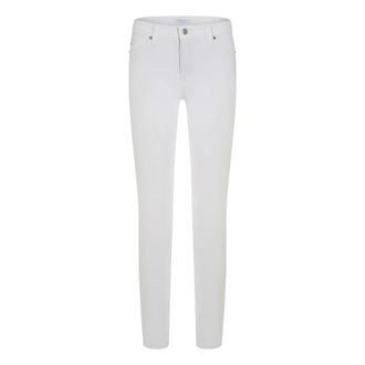 Cambio Klassische Baumwollhose mit hohem Bund - - Trousers - Damen - Wei&szlig; - S