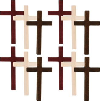 Cabilock 12 St&uuml;ck Pack Handkreuze 12 X 7cm Glatte Oberfl&auml;che Tragbare Gebetskreuze f&uuml;r Reisen und Hausandacht Religi&ouml;ses Kreuzornament Handgefertigt