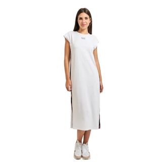Emporio Armani Femme, Robes, Blanc, Taille: 44 FR Short-Sleeve Dress