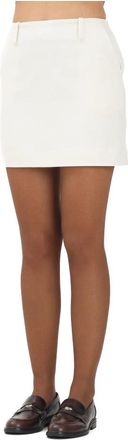 A|X Armani Exchange Femme, Jupes, Blanc, Taille: 38 FR Jupe Courte Trap&egrave;ze