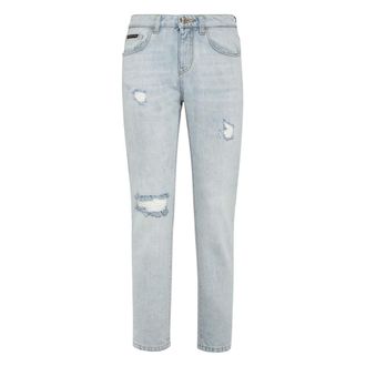 Philipp Plein Femme, Jeans, Bleu, Taille: W28 Boyfriend Statement