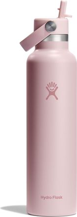 Hydro Flask Wasserflasche, isolierter Edelstahl, Standard-Trinkhalm-Deckel, auslaufsicher, 680 ml, Trillium Pink