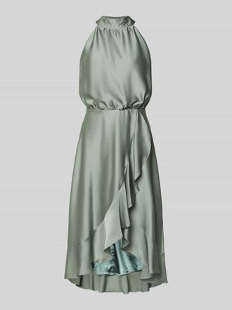 Swing Cocktailkleid mit Stehkragen und Volants