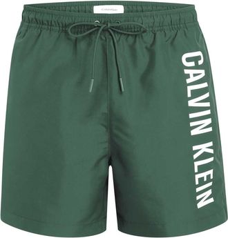 Calvin Klein Herren Badeshorts Medium Drawstring mit Tunnelzug, Gr&uuml;n (Wild Green), S