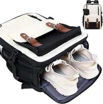 Generico Sac &Agrave; Dos De Voyage L&eacute;ger : Sac Dordinateur Portable Pour L&eacute;cole, Travail Universitaire, Bagages &Agrave; Main En Avion, Sac &Agrave; Dos, Femme, Fille, Gar&ccedil;on, Spa