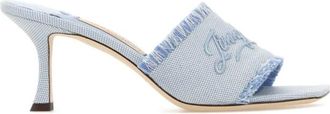 Jimmy Choo London Femme, Chaussures, Bleu, Taille: 37 1/2 EU Alexia 70 Mules