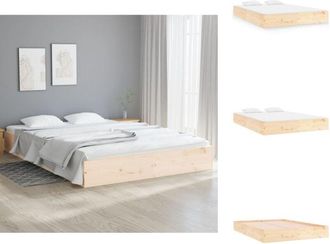 vidaXL Massivholzbett ohne Matratze 120x200 cm - Holzbett - Massivholzbette - Kiefernholzbett - Doppelbett - Bettgestell