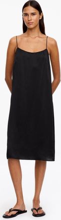 Arket Slipkleid Aus Seide -Schwarz