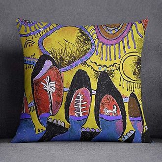 Bonamaison Le Jardin du Lin Kissenh&uuml;llen, Cotton, Mehrfarbig, 45x45