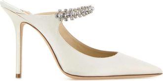 Jimmy Choo London Femme, Chaussures, Blanc, Taille: 38 1/2 EU Bing 100 Mules