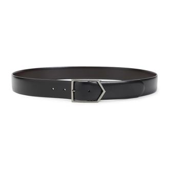 Canali Wendbarer Schwarzer Lederg&uuml;rtel - - Accessories - Herren - Schwarzk - 100 CM