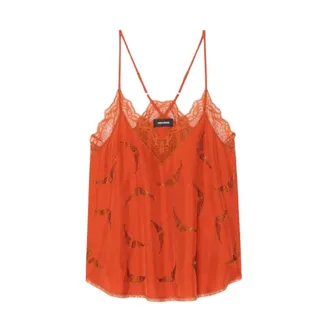 Zadig&Voltaire Femme, Tops, Orange, Taille: 38 FR Top Lencero Christy