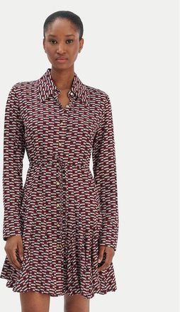 Tommy Hilfiger Hemdkleid WW0WW48629 Dunkelrot Regular Fit