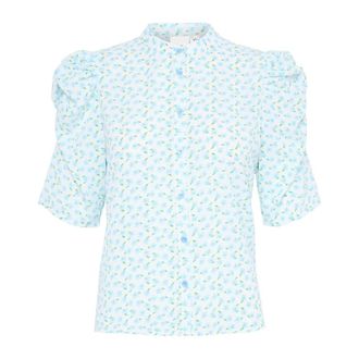 Ichi Ichi - Ixnina MS Bluser - Femme - Blouses et Chemises - Bleu - Taille: 42 FR