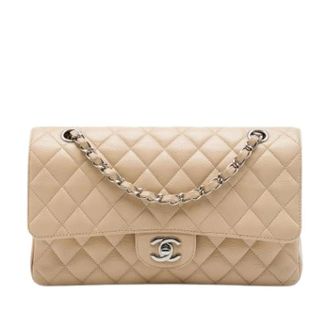 Chanel Sac bandouli&egrave;re vintage Chanel Pre-owned &agrave; double rabat - Femme - Pre-owned - Beige - Taille: ONE Size