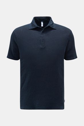 04651/ Herren - Leinen Jersey-Poloshirt navy