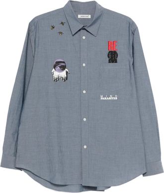 Undercover chest-pocket shirt - Blau