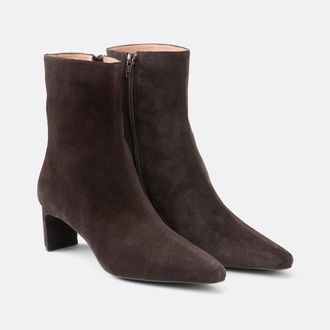 La Redoute Collections Boots En Cuir À Talon Fin