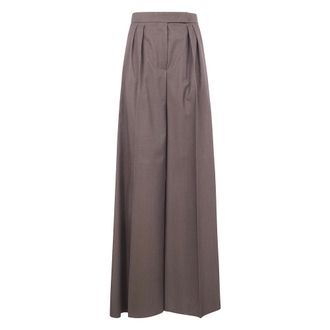 Max Mara Femme, Pantalons, Brun, Taille: 40 FR Wide Pantalons