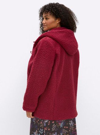 Sheego Winterjacke Teddy-Jacke Langarm