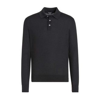 Ermenegildo Zegna Cashseta Polo - - Tops - Herren - Schwarzk - XL