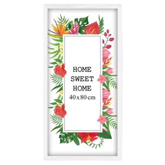 MG Design Weiß Bilderrahmen 40 x 80 cm - Aus echtem Holz mit Acrylglas, zum Aufhängen & Aufstellen, für Fotos, Poster & Puzzle