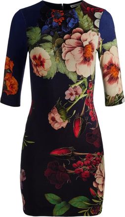 Alice & Olivia robe courte Delora à fleurs - Noir