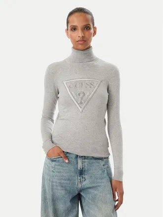 Guess Rollkragenpullover W6BR54 Z1455 Hellgrau Regular Fit