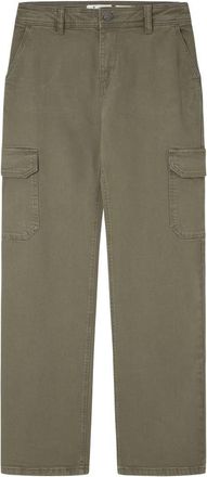 Springfield Damen Pantalón Cargo Chino de Algodón Hose, Grau/Khaki, 34W/30L