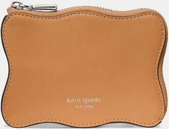 Kate Spade New York Kate Spade Wavy Mini Zip-Kartenetui f&uuml;r Frauen in Gartenerde | Leder