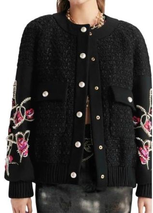 Chanel Embellished Tweed Jacket Size XS