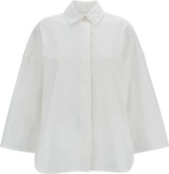Alberto Biani Femme, Blouses et Chemises, Blanc, Taille: 38 FR Chemise en Coton &agrave; Manches Longues
