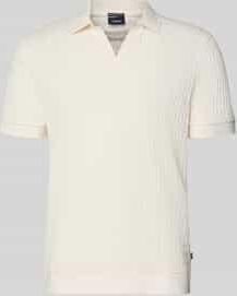 Joop Poloshirt mit gerippten Abschl&uuml;ssen Modell Cleison