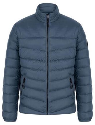 Tokyo Laundry Eastwood Veste matelass&eacute;e &agrave; col chemin&eacute;e et poche zipp&eacute;e pour homme, bleu ardoise, XL
