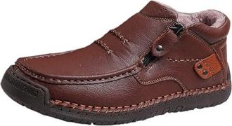 Generic Bottes de conduite en cuir faites &agrave; la main pour homme - Chaussures d&eacute;contract&eacute;es &agrave; enfiler de qualit&eacute; sup&eacute;rieure avec soutien de la vo&ucirc;te plantaire, 