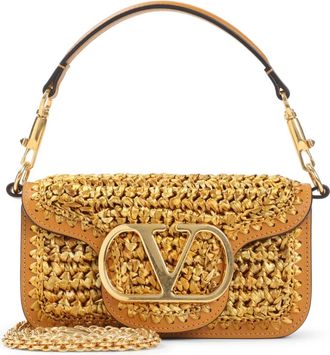 Valentino Garavani Femme, Sacs, Multicolore, Taille: ONE Size Petit sac port&eacute; &eacute;paule en viscose dor&eacute;e avec poign&eacute;e sup&eacute;rieure