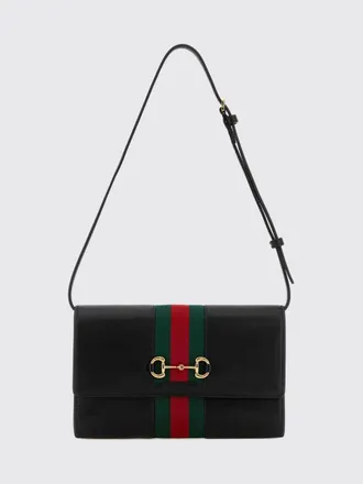 Gucci Mini sac bandouli&egrave;re Horsebit Web en cuir avec d&eacute;tail &agrave; rayures