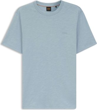 HUGO BOSS Leichtes T-Shirt mit gummiertem Logo-Schriftzug in