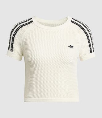 adidas Tee-Shirt Crochet Tee Off White