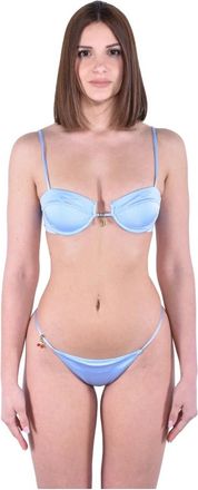 MC2 Saint Barth Femme, Maillots de bain, Bleu, Taille: 38 FR Salina Bralette & Jodene Cheeky Brief