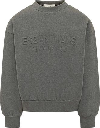 Fear of God Homme, Sweatshirts et sweats &agrave; capuche, Vert, Taille: S Embossed Classic Crewneck SweaT-shirt