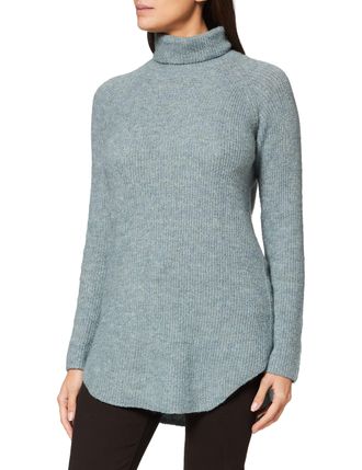Pieces Damen Pcellen Ls Long Knit Noos Bc, Trooper, S