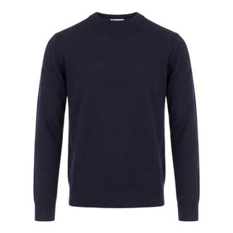 Paolo Pecora Rundhals-Strickpullover - - Knitwear - Herren - Blau - L