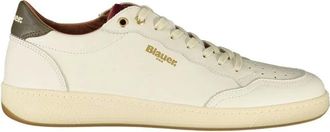 Blauer Homme, Chaussures, Blanc, Taille: 44 EU Baskets Homme en Cuir Blanc