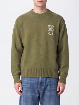 Kenzo Baumwollpullover mit Rundhalsausschnitt und kontrastierendem gesticktem Logo