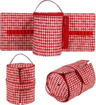 Generic Woll-H&auml;kel-Aufbewahrungstasche - tragbare DIY-Strickzubeh&ouml;r-Tasche mit doppeltem Verwendungszweck for den Au&szlig;enbereich(Style E)