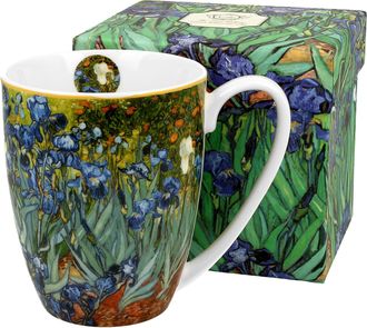 Duo ART GALLERY Klassischer Becher 380 ml IRISES New Bone China Porzellan