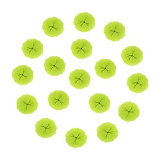 Holibanna 40 St&uuml;ck K&uuml;nstliche Lotusbl&auml;tter 6 cm Dekorative Seerosenbl&auml;tter F&uuml;r Garten Und Aquarium