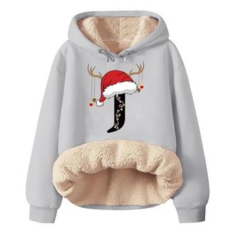 Generic Pull de No&euml;l 2025 pour femme - Grande taille - Haut moelleux &agrave; manches longues - Coupe ample - Doux et confortable - Avec cordon de serrage - Pull &agrave; c