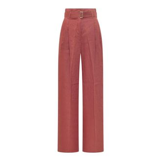 Max Mara Femme, Pantalons, Rouge, Taille: 42 FR Pantalon Tailleur